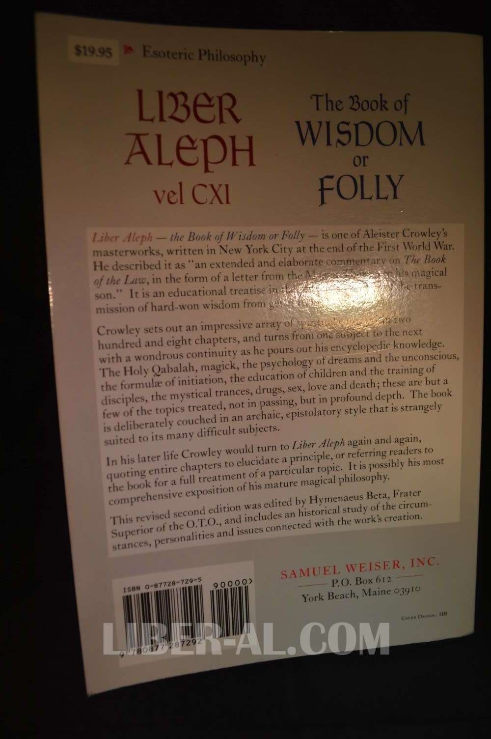 LIBER ALEPH VEL CXI: THE BOOK OF WISDOM OR FOLLY (EQUINOX, VOL. 3, NO ...
