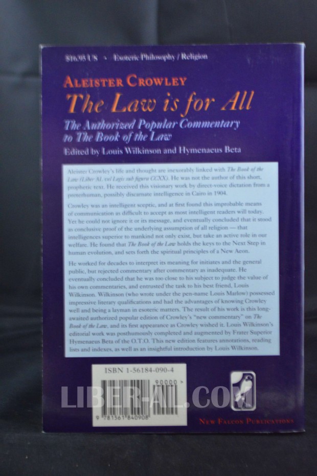 The Law Is for All: The Authorized Popular Commentary of Liber Al Vel ...